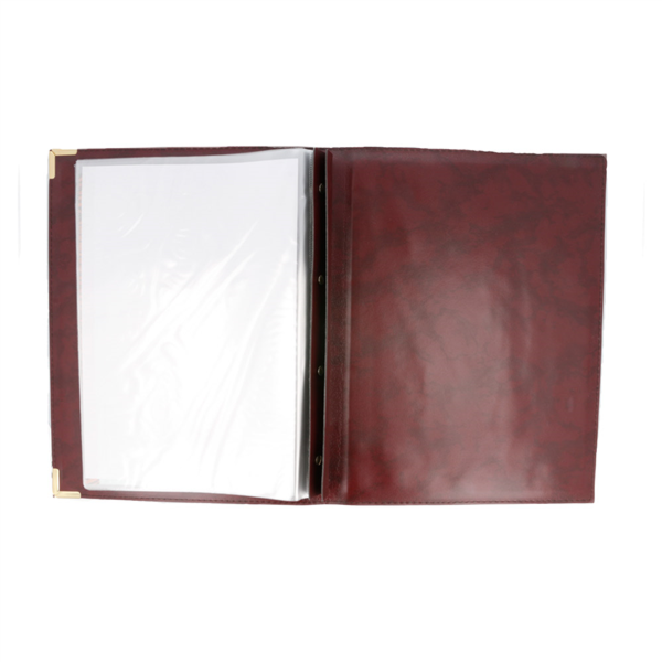 Carta Porta Menus bordeaux PVC 8capas A4 1unid. – Reilis